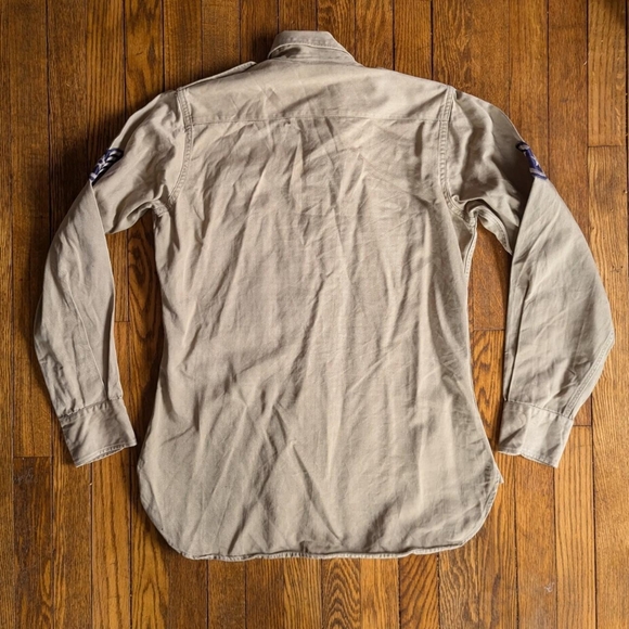 U.S. Army | Shirts | Vintage Us Army Military Tan Buttonup Uniform ...